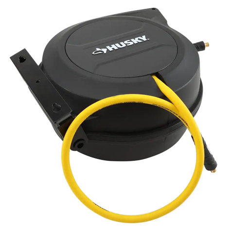 Husky - 3/8in x 50ft Hybrid Retractable Hose Reel - Air Tools