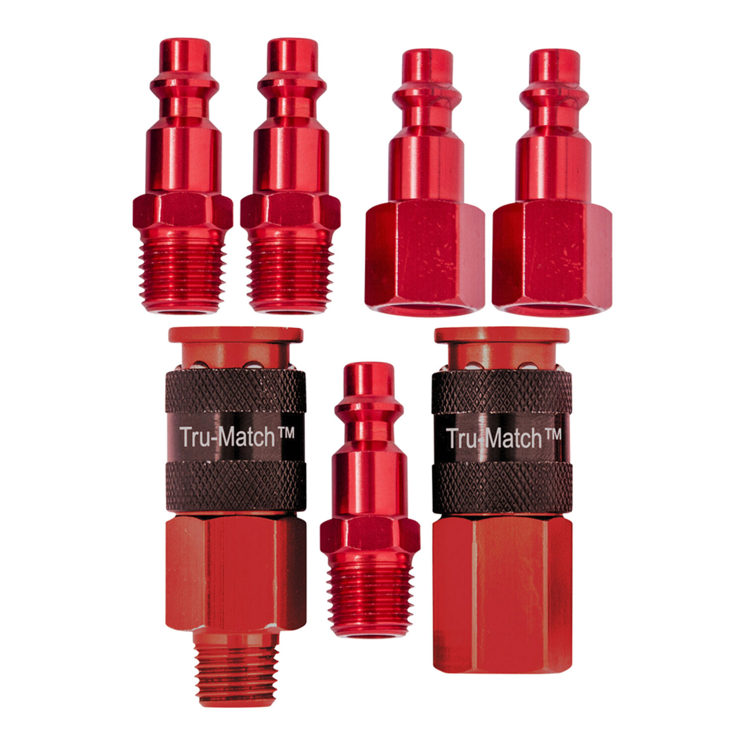 Tru-Flate Tru-Match 1/4in I Design x 1/4in NPT Aluminum Plug/Coupler ...