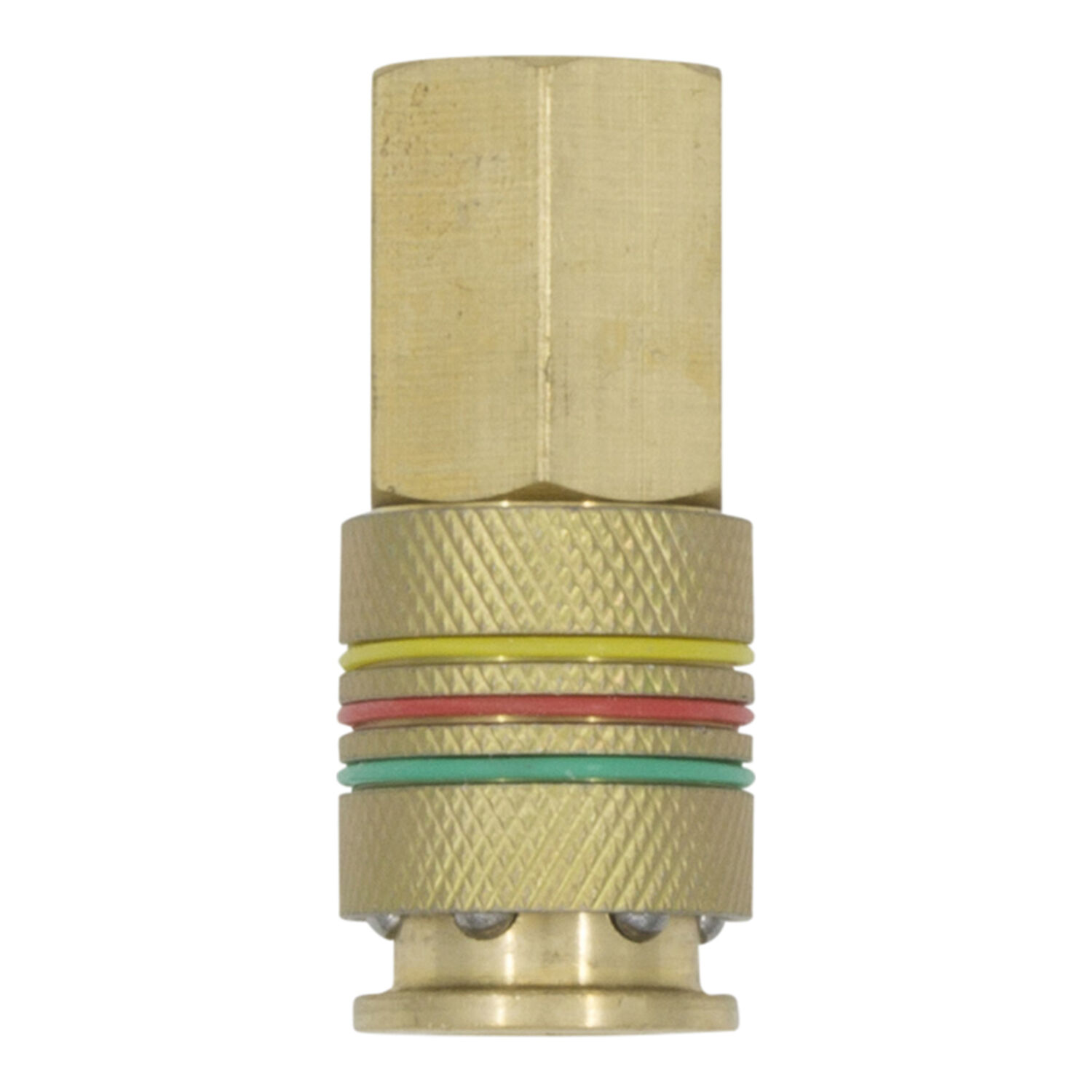 Tru-Flate 1/4in I/M/T/A x 1/4in FNPT Brass Combo Coupler - Couplers