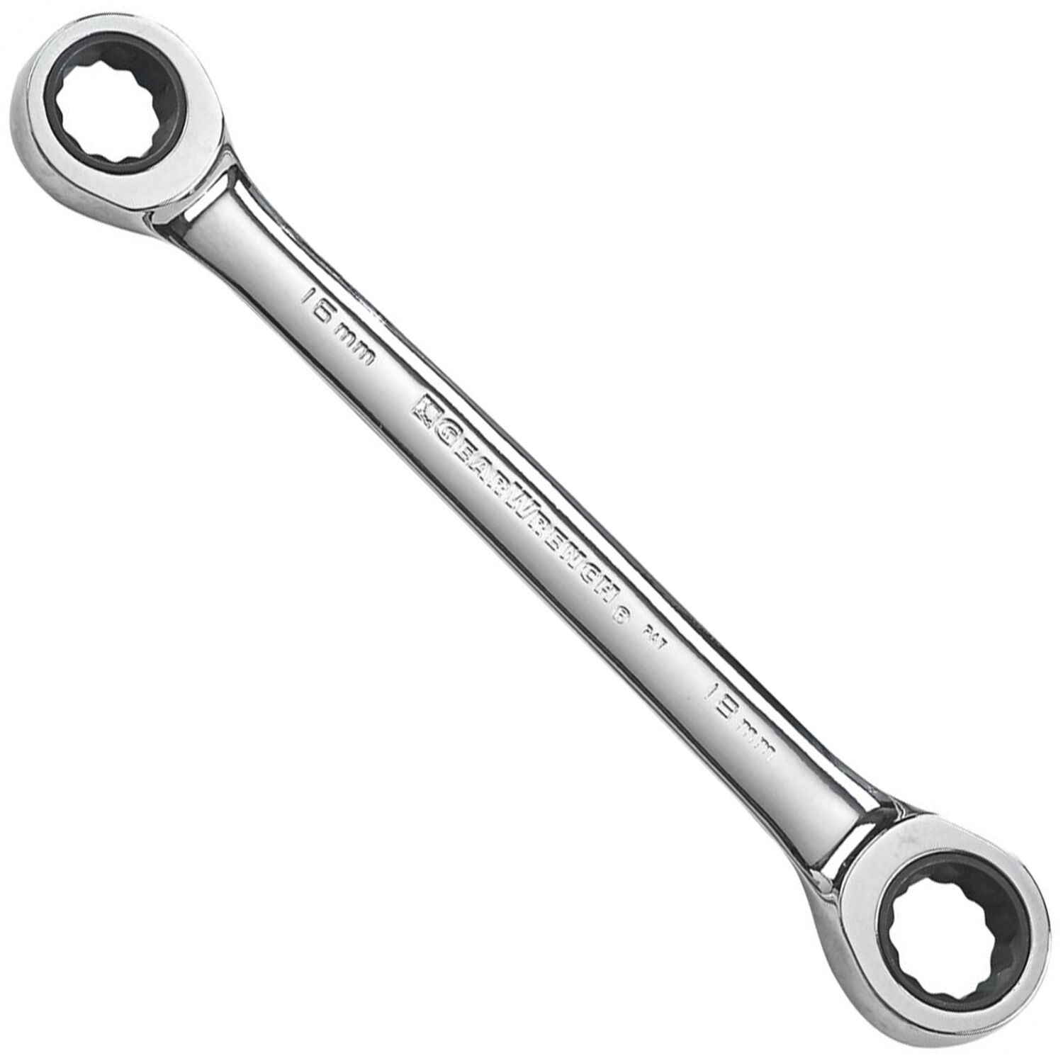 GearWrench 16mm x 18mm 12 Point Double Box Ratcheting Wrench - Sockets ...