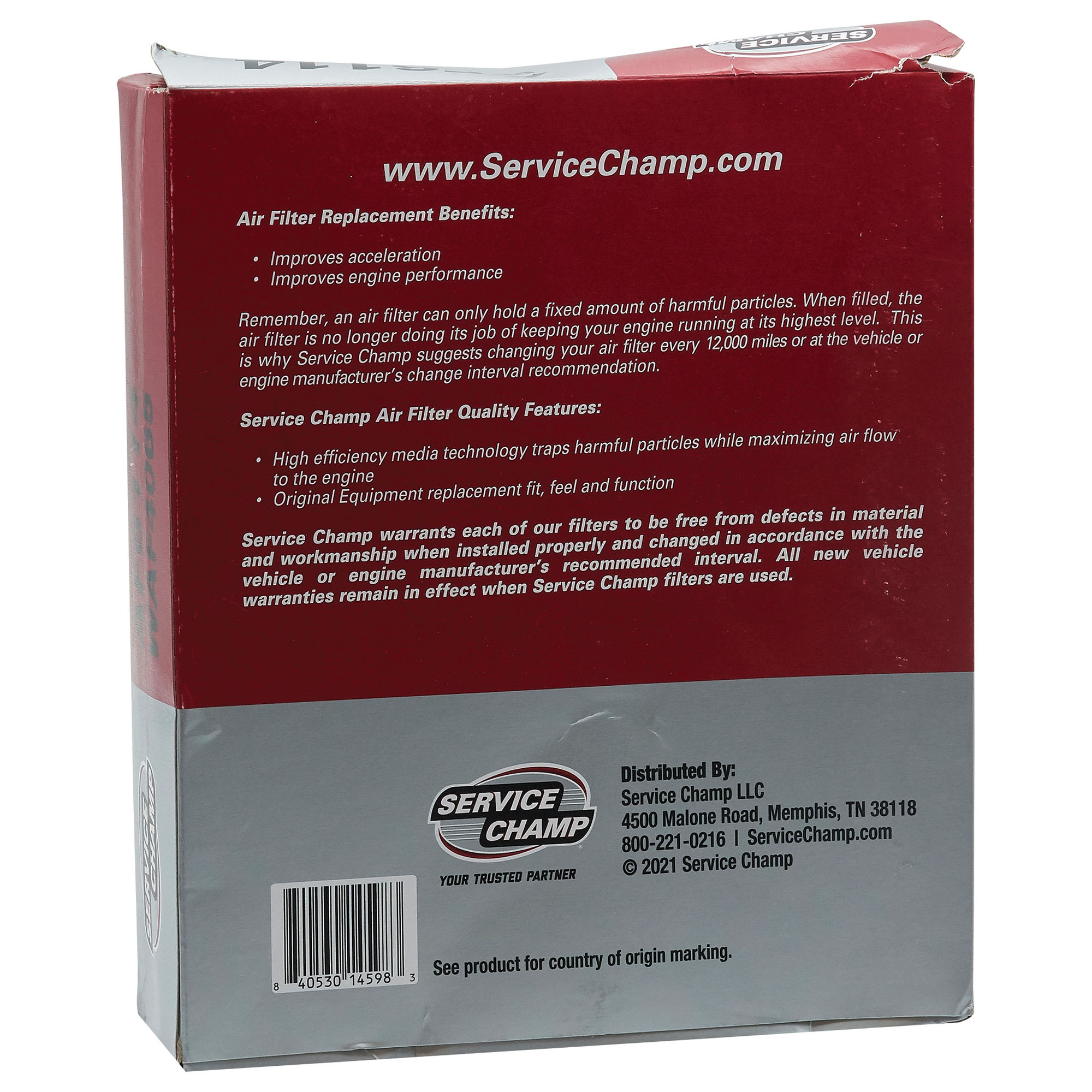 Service Champ Air Filter - Service Champ