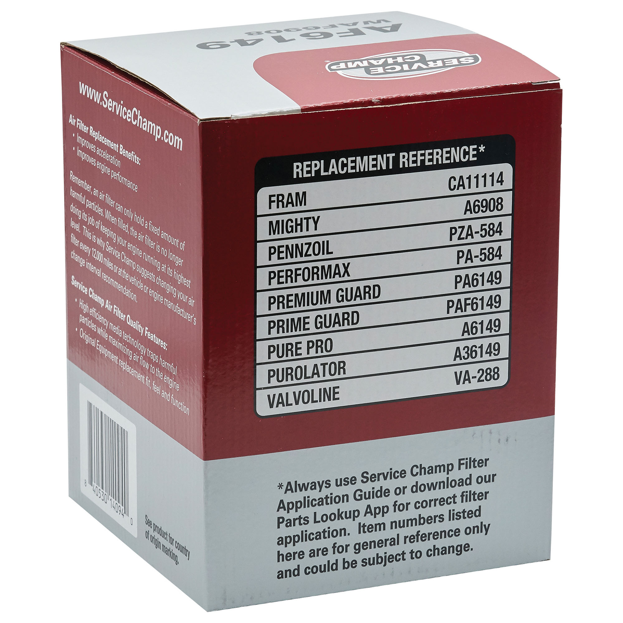 Service Champ Air Filter - Service Champ