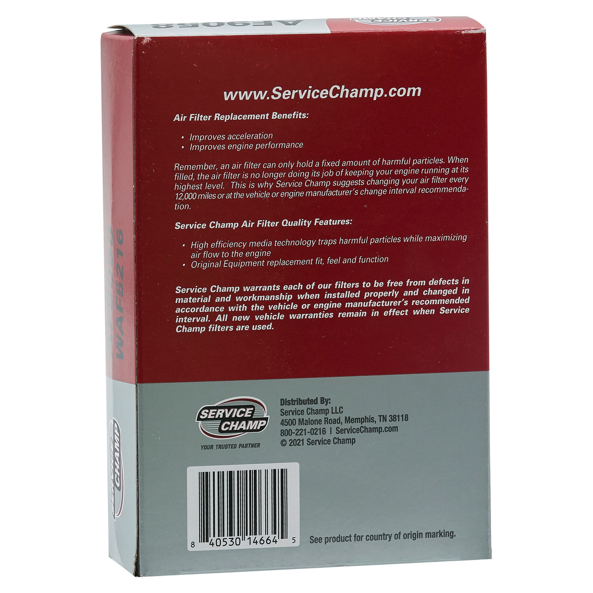 Service Champ Air Filter - Service Champ