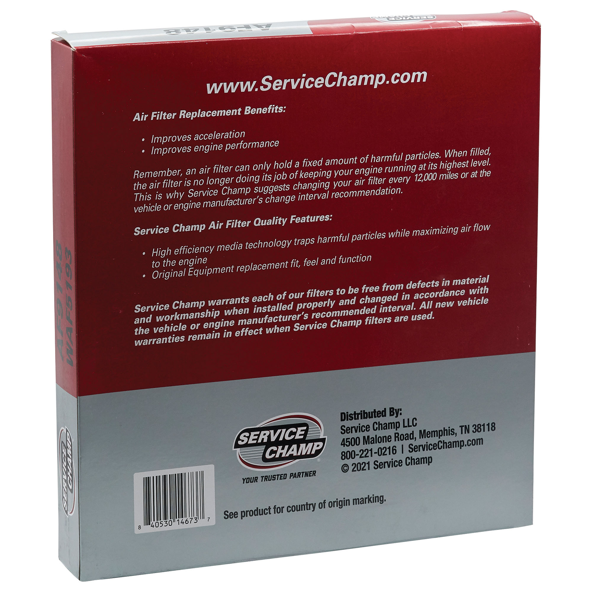 Service Champ Air Filter - Service Champ