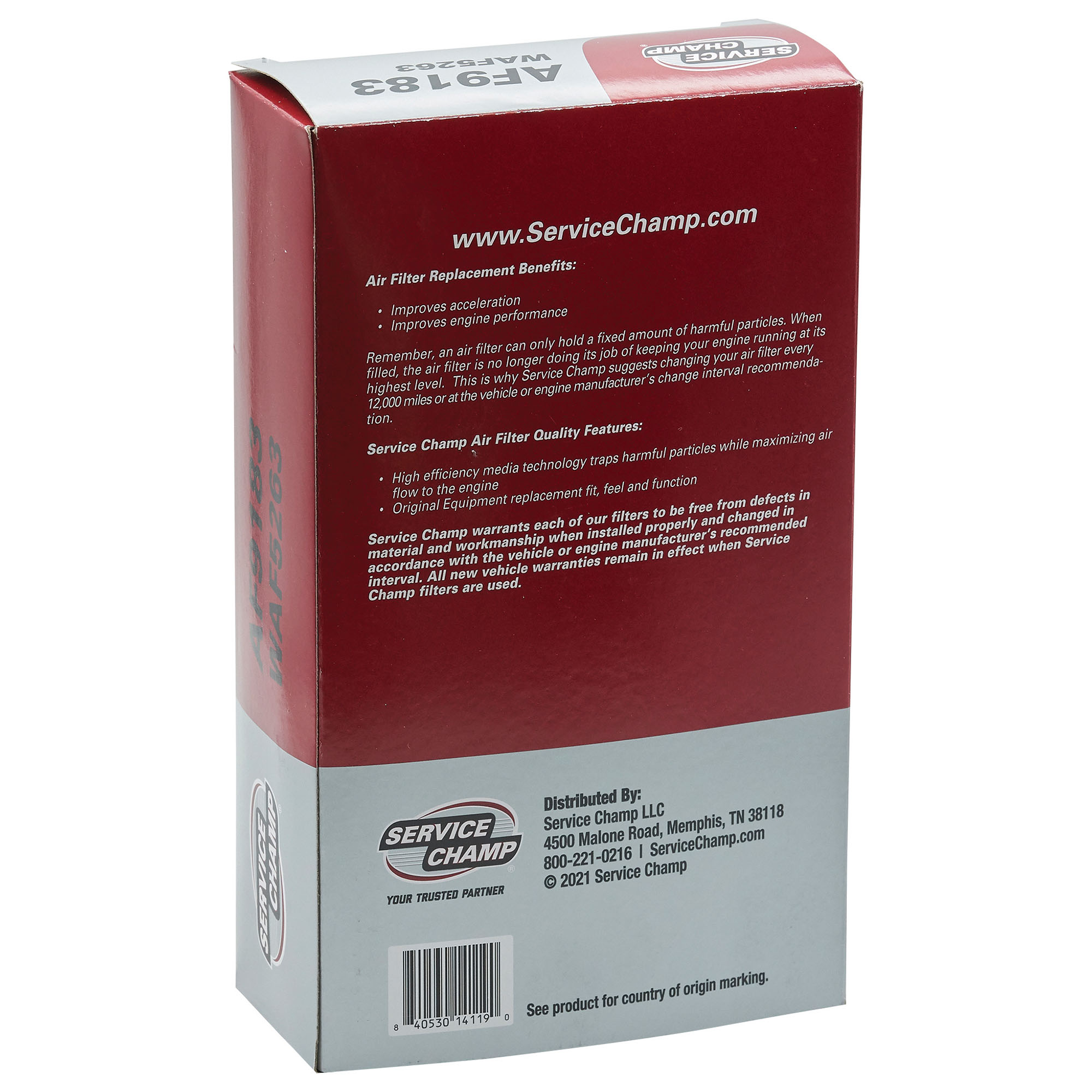 Service Champ Air Filter - Service Champ